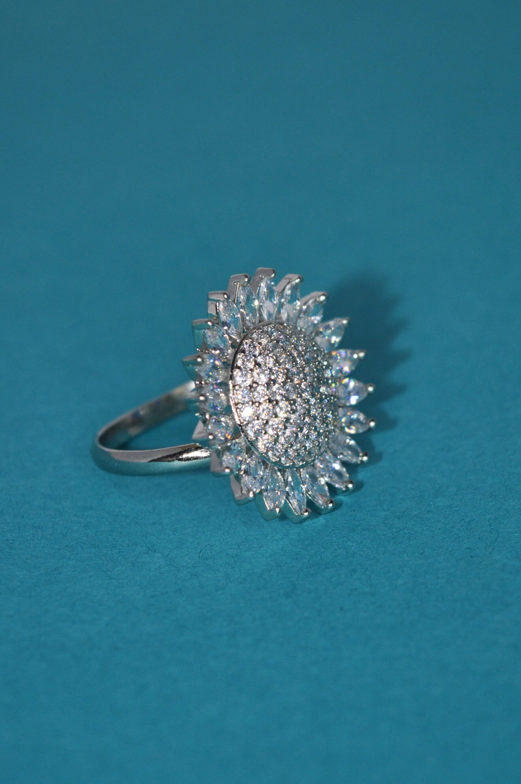 American Diamond Rings for Female | American Diamond Finger Ring by Niscka